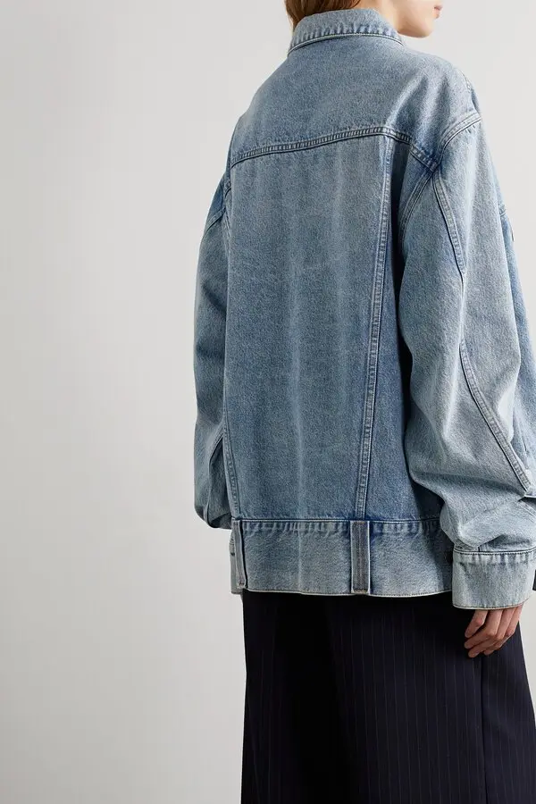 Khaite Grizzo Oversized Denim Trucker Jacket