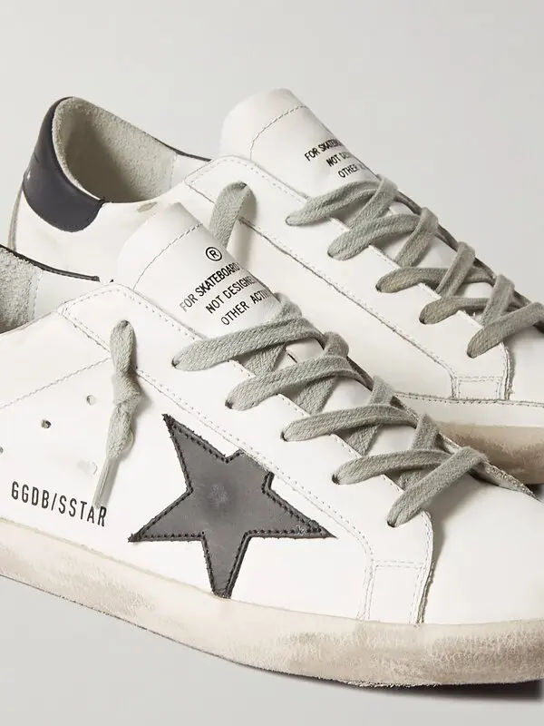 GOLDEN GOOSE Superstar Distressed Leather Sneakers