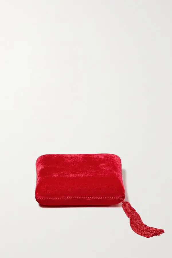 Sophie Bille Brahe Small Velvet Jewelry Box - Red