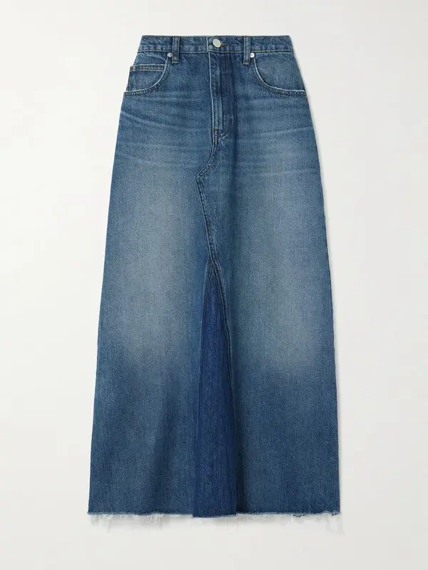 FRAME Dorothy Denim Midi Skirt