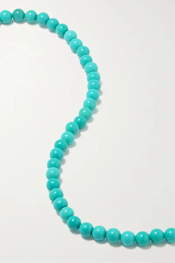 Mateo 14-karat Turquoise Beaded Anklet