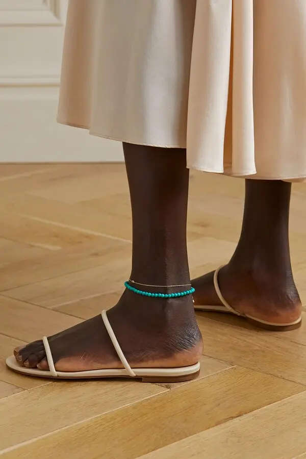 Mateo 14-karat Turquoise Beaded Anklet