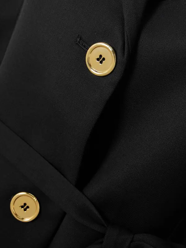 PATOU Belted Stretch-wool Twill Blazer