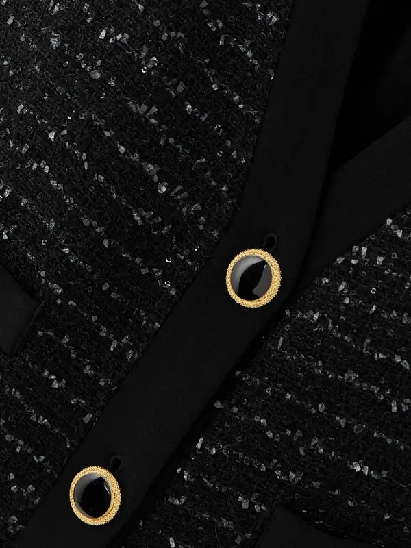 Alessandra Rich Sequined Tweed Midi Dress