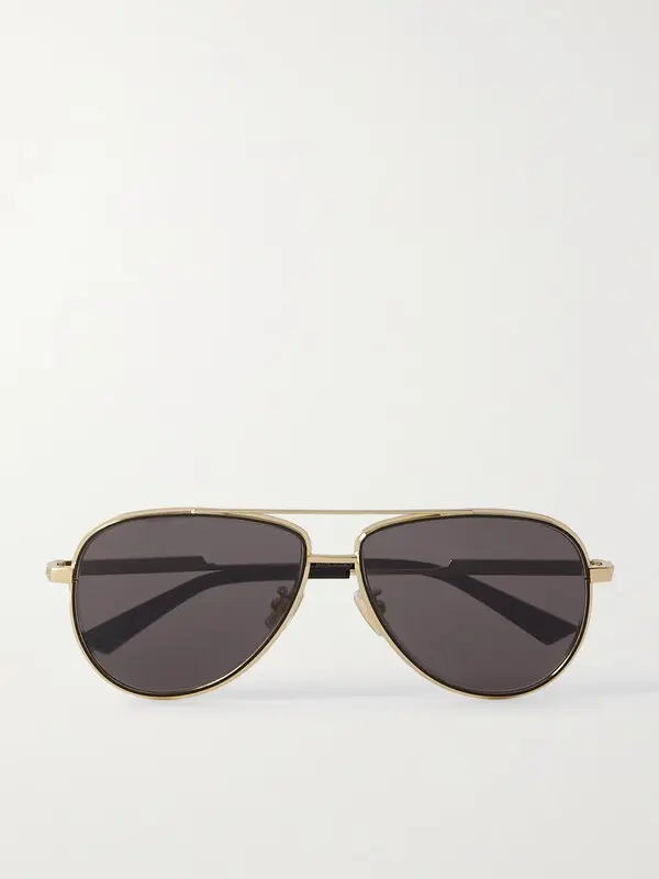 Bottega Veneta Aviator-style Sunglasses - Gold