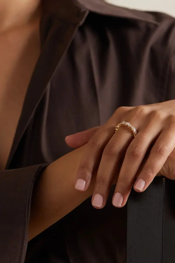 SUZANNE KALAN Eternity 18-karat Diamond Ring