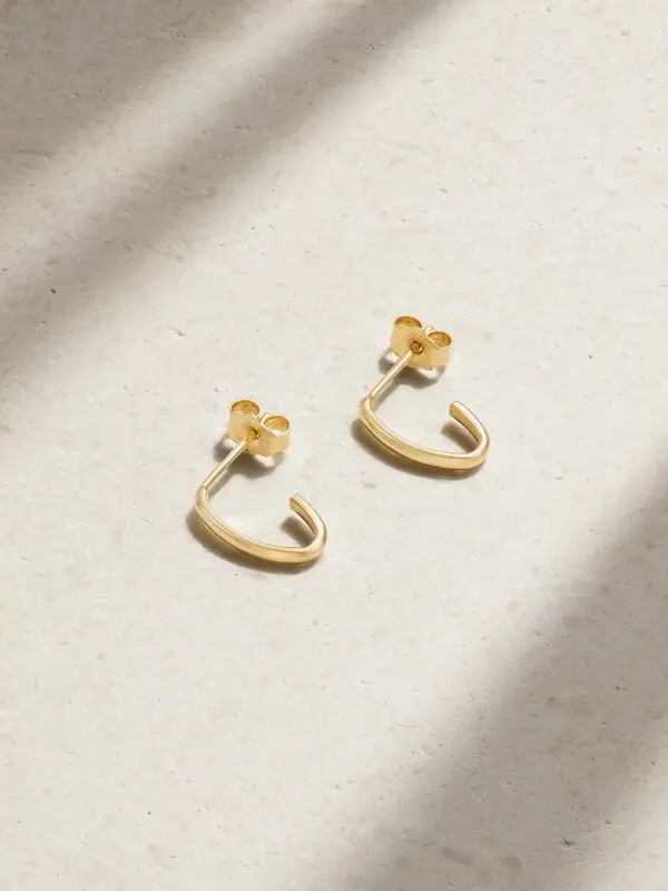 JENNIFER MEYER Edith Link 18-karat Hoop Earrings - Gold