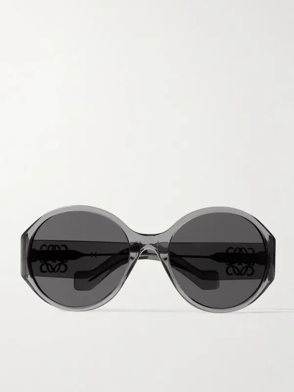 Loewe Round-frame Acetate Sunglasses - Gray