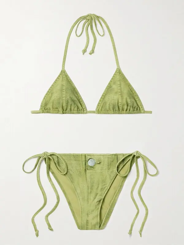 Acne Studios Printed Triangle Bikini