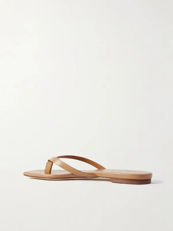 AeydĒ Renee Leather Flip Flops - Brown
