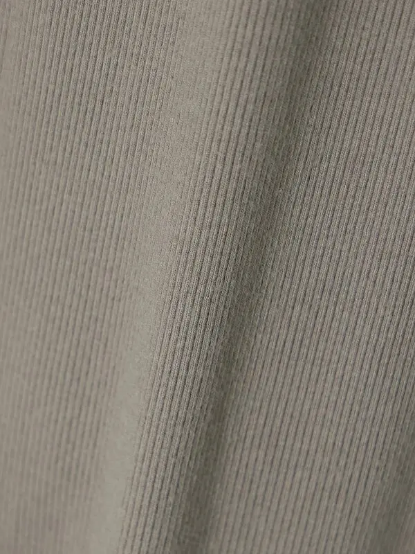 Eterne Long Sleeved Ribbed Maxi Dress - Neutrals