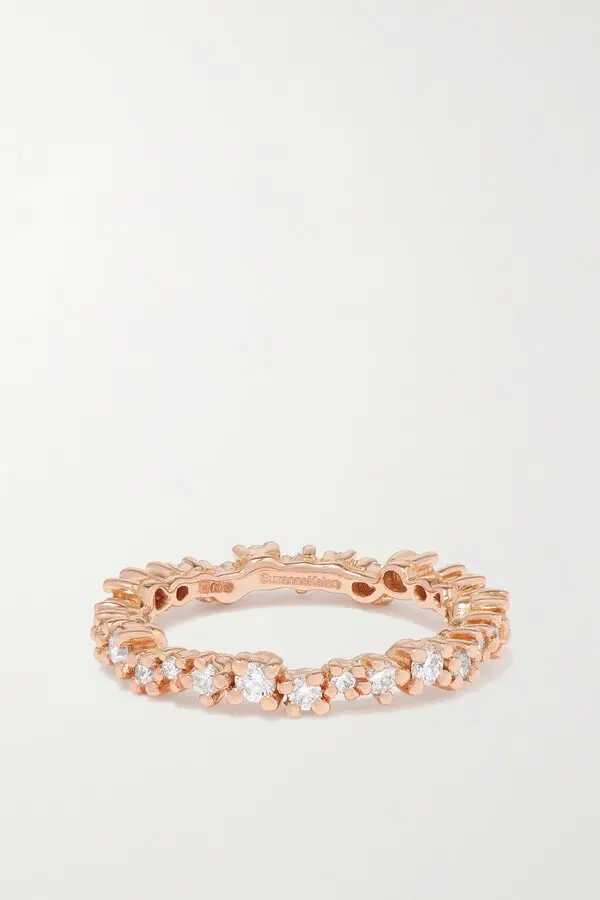 SUZANNE KALAN Eternity 18-karat Rose Diamond Ring - Gold