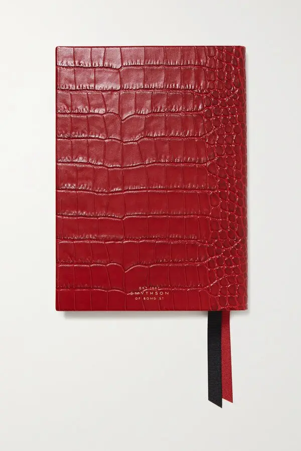 Smythson Soho 2022 Mara Croc-effect Leather Weekly Diary