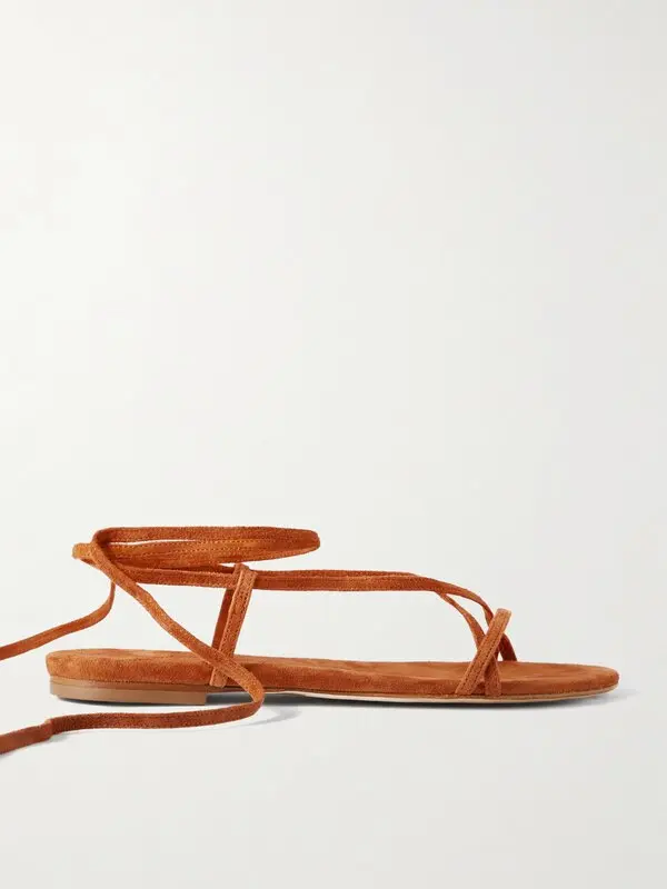 AeydĒ Penny Suede Sandals - Orange