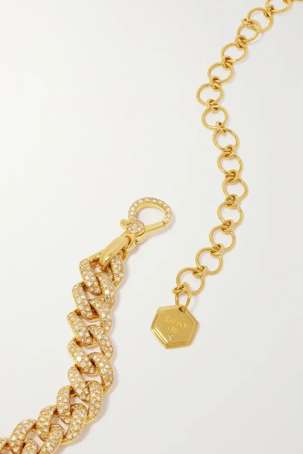 Shay Medium 18-karat Diamond Link Necklace