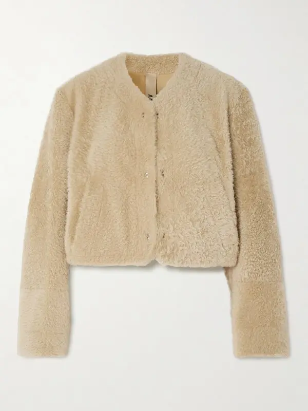 PETAR PETROV Fresh Shearling Cropped Jacket