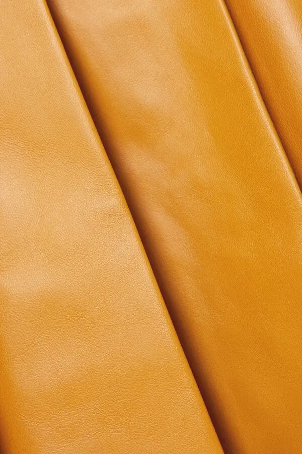 Loro Piana Pleated Leather Skirt