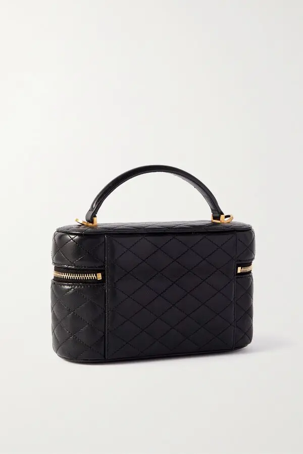 Saint Laurent Gaby Vanity Mini Quilted Leather Shoulder Bag - Black