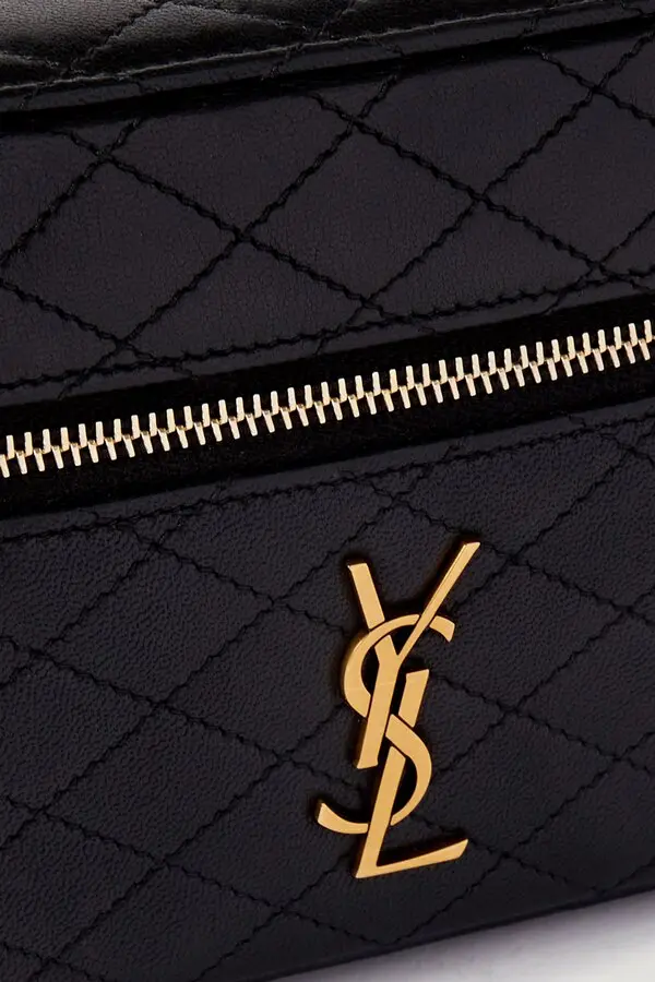 Saint Laurent Gaby Vanity Mini Quilted Leather Shoulder Bag - Black
