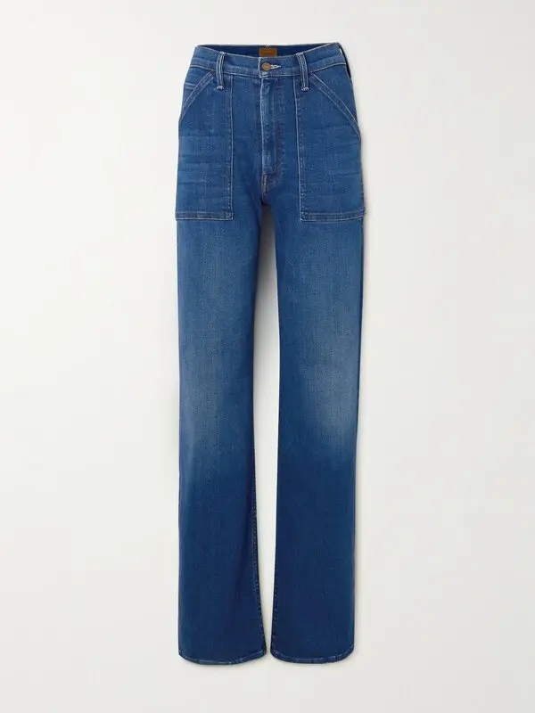 MOTHER The Patch Maven High-rise Wide-leg Jeans - Blue