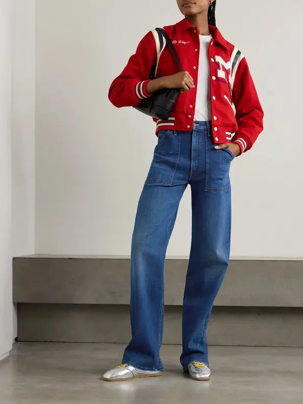 MOTHER The Patch Maven High-rise Wide-leg Jeans - Blue