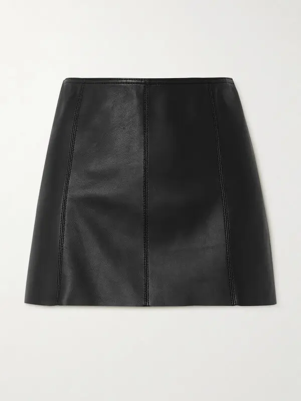 PETAR PETROV Paneled Leather Mini Skirt