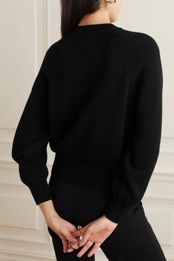 HIGH SPORT Lara Cotton Sweater - Black