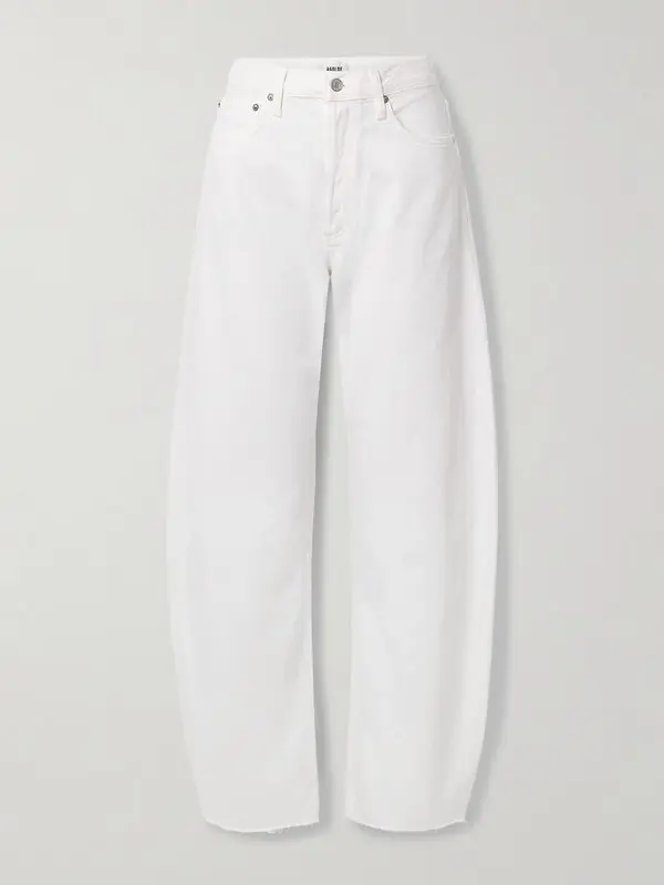 AGOLDE Luna High-rise Barrel-leg Jeans - White