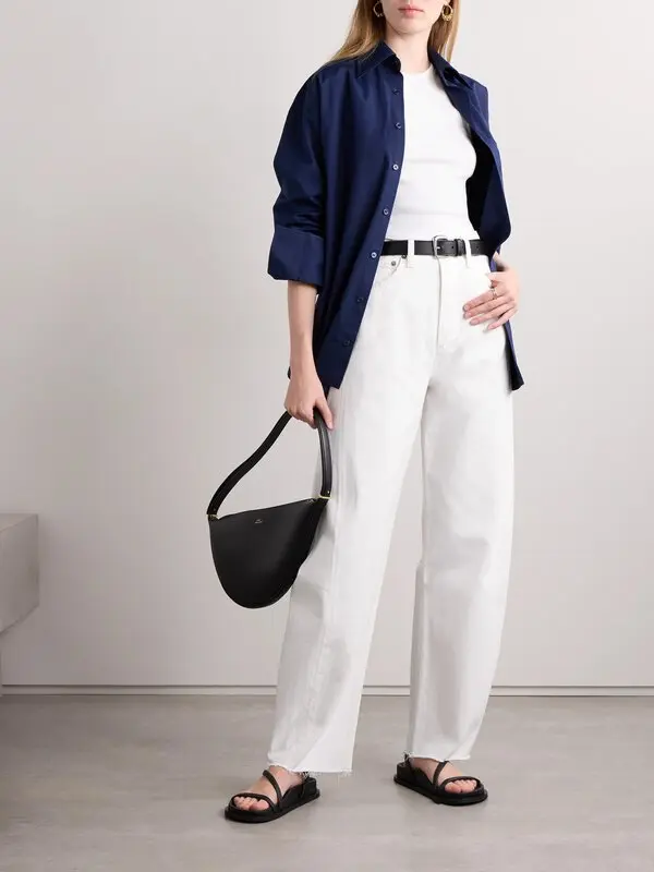AGOLDE Luna High-rise Barrel-leg Jeans - White