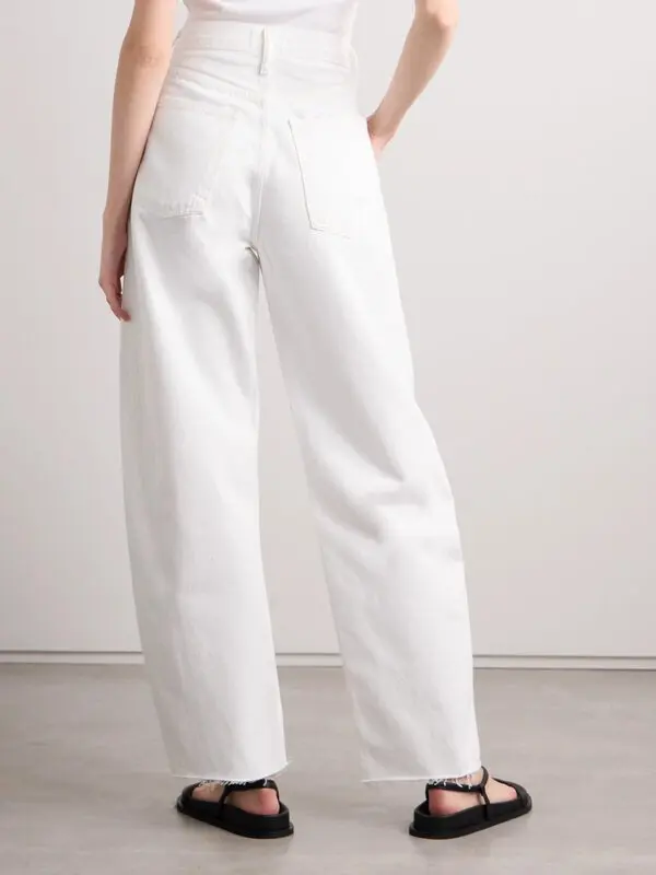 AGOLDE Luna High-rise Barrel-leg Jeans - White