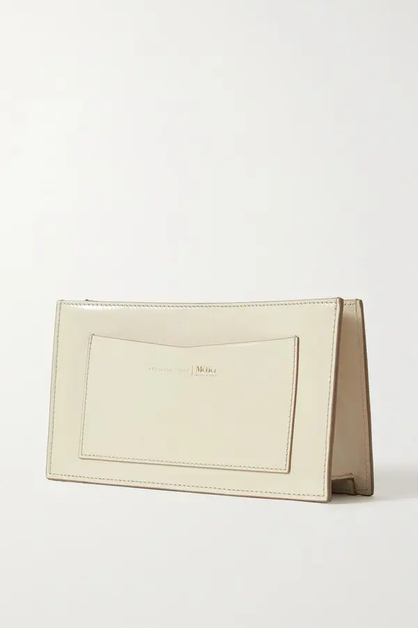 METIER Fernando Jorge Ease Embellished Glossed-leather Clutch - White