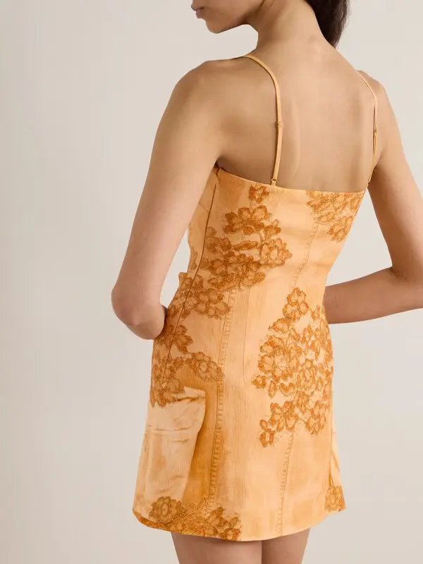 Acne Studios Gathered Printed Mini Dress