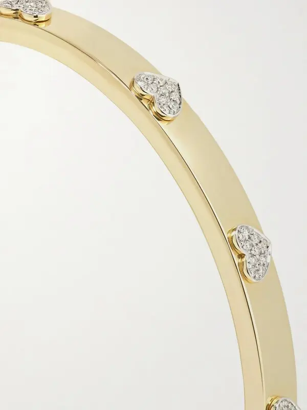 SYDNEY EVAN 14 Karat Yellow And Diamond Bangle