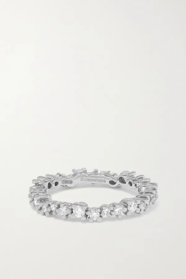 SUZANNE KALAN Eternity 18-karat White Diamond Ring - Gold