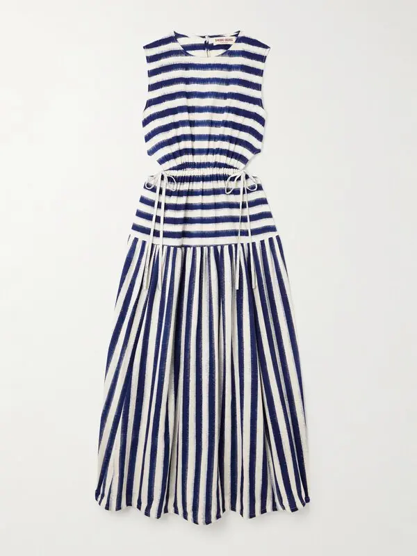 EMPORIO SIRENUSE Net Sustain Pulcheria Striped Maxi Dress - Blue