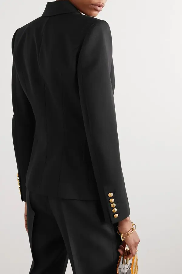 Balmain Double-breasted Wool-twill Blazer