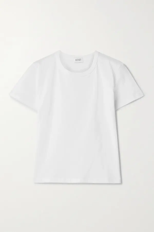 LESET Margo Cotton-jersey T-shirt - White