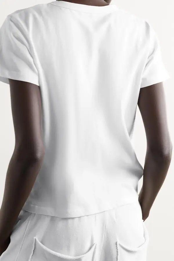 LESET Margo Cotton-jersey T-shirt - White