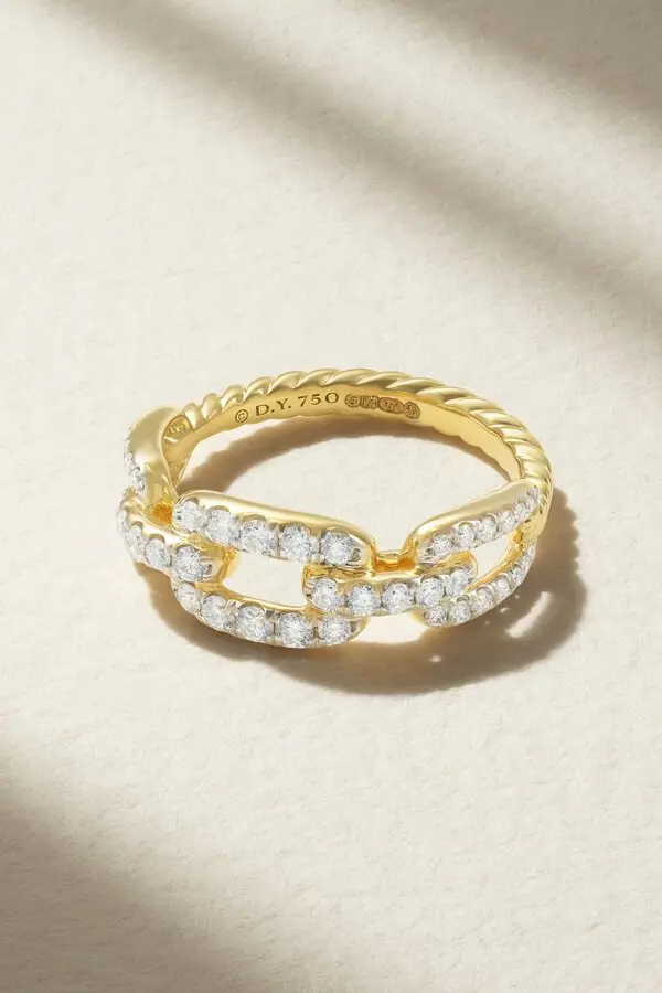 David Yurman Stax 18-karat Diamond Ring - Gold
