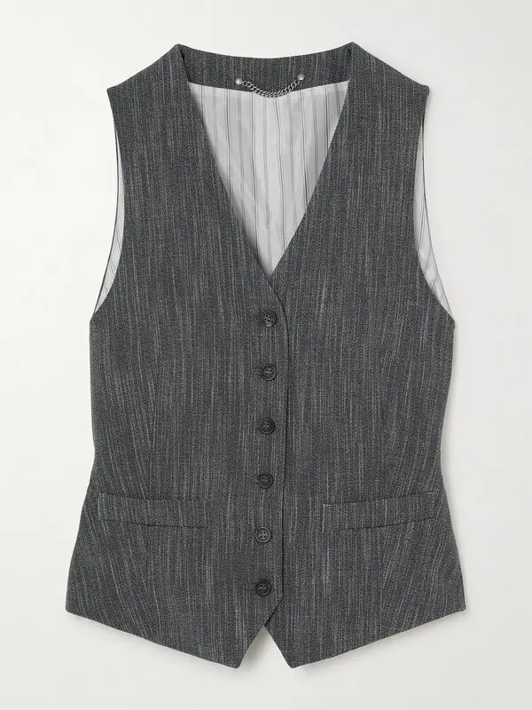 GOLDEN GOOSE Wool-blend Fitted Vest