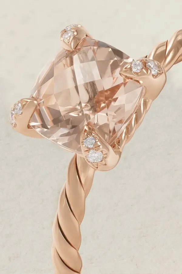David Yurman Chatelaine Morganite And Diamond Ring