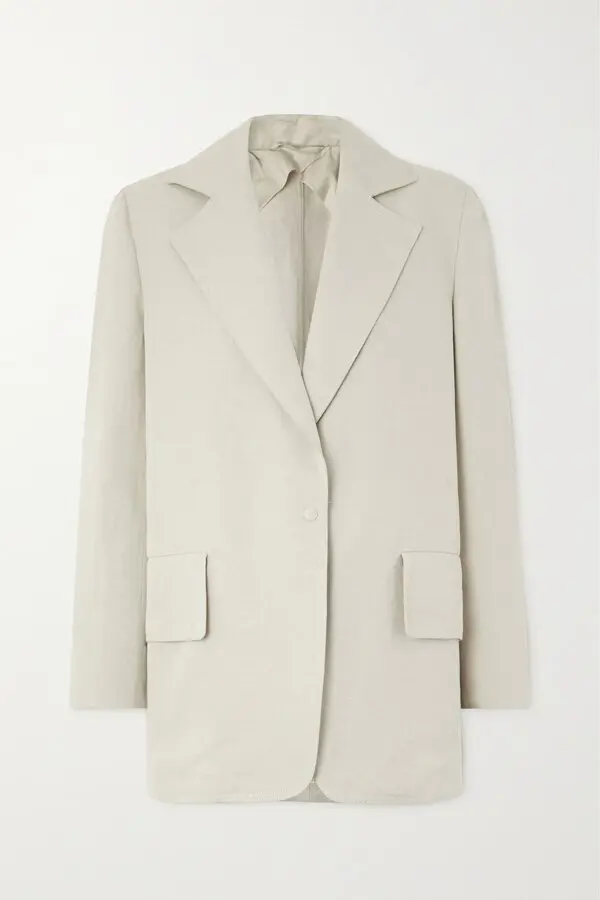 Max Mara Mosa Cotton And Linen-blend Blazer