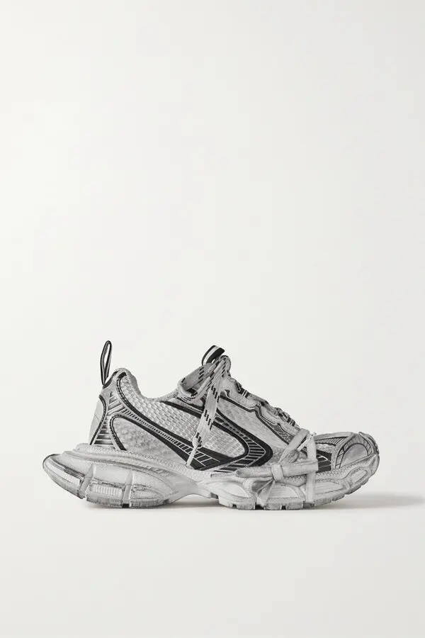 Balenciaga 3xl Mesh And Rubber Sneakers - White
