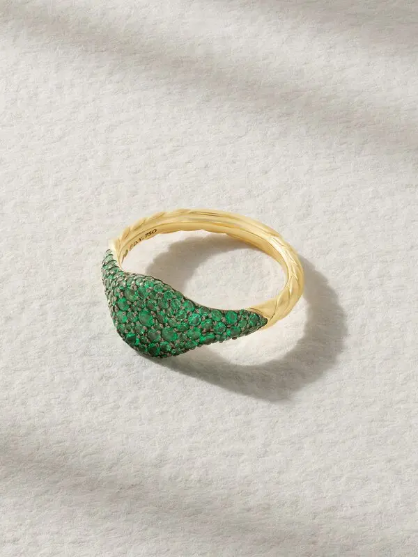 David Yurman 18-karat And Emerald Ring - Gold