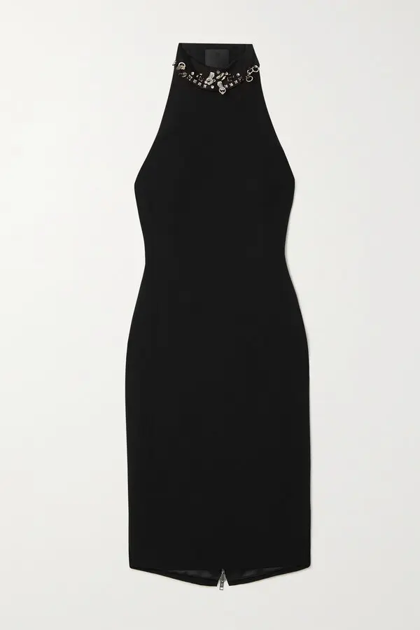 Givenchy Embellished Cutout Crepe Dress