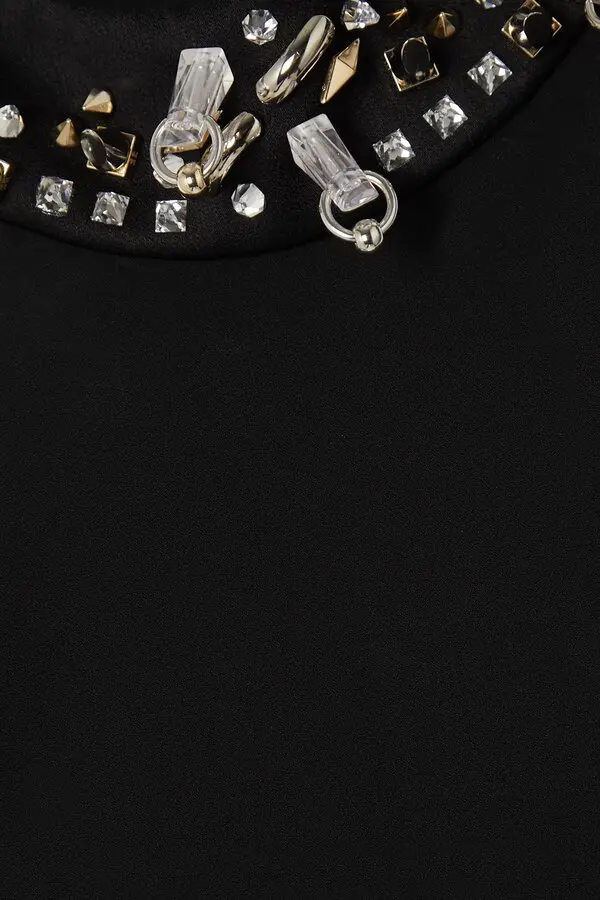 Givenchy Embellished Cutout Crepe Dress