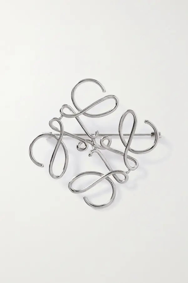 Loewe Tone Anagram Brooch - Silver