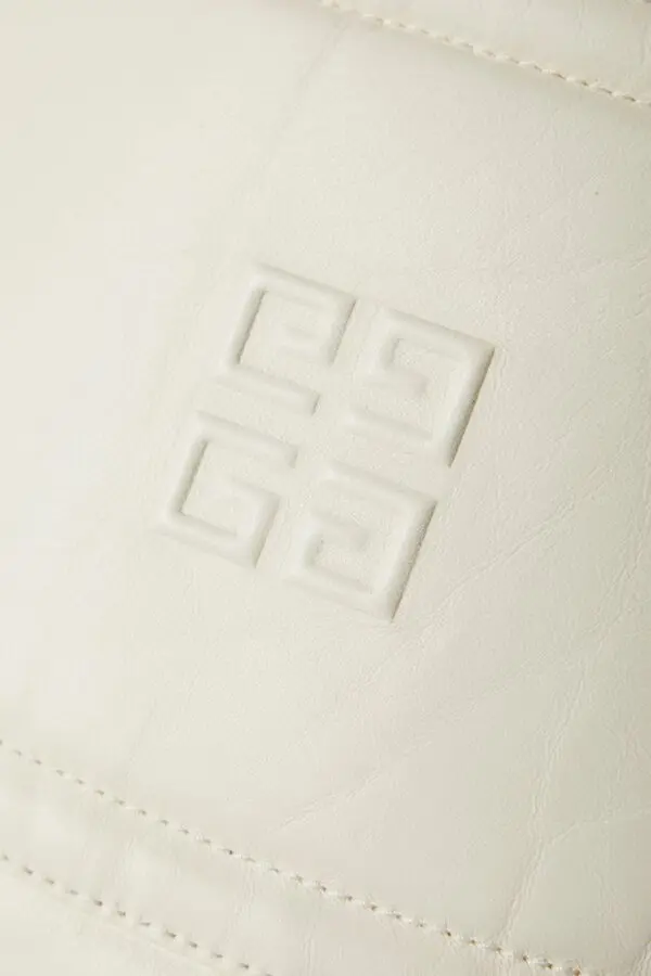 Givenchy Cutout Embossed Leather Skirt - Off-white