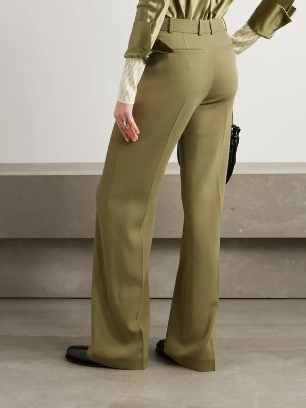 JOSEPH Morissey Cady Wide-leg Pants - Green