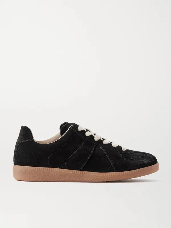 MAISON MARGIELA Replica Suede Sneakers - Black